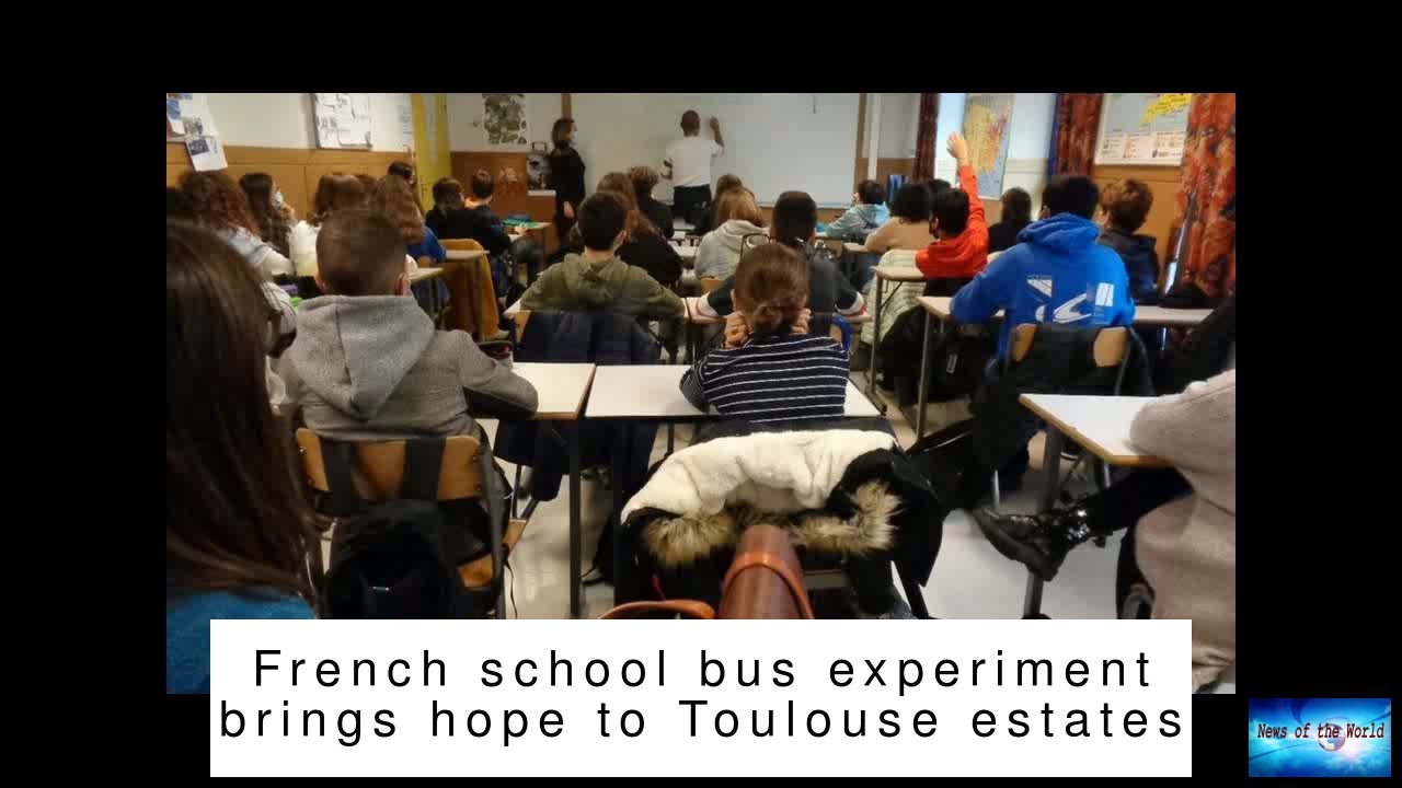 French school bus experiment brings hope to Toulouse estates - YouTube