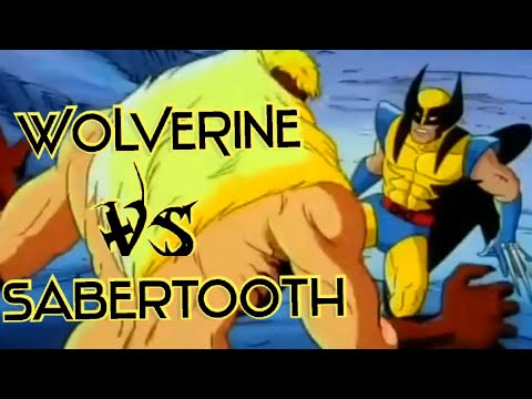 Wolverine Vs Sabretooth | X-MEN | 90s Cartoon