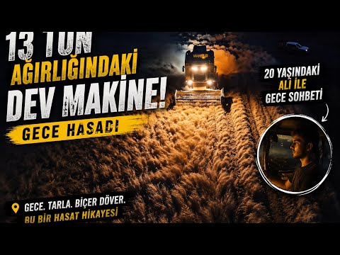 Gece Buğday Hasadı! Dev Biçerdöverin İçindeyim #biçerdöver #hasat 