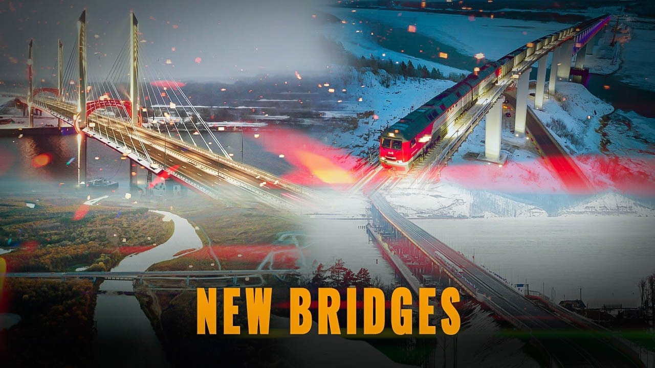 Large-scale construction of bridges is underway in Russia - YouTube