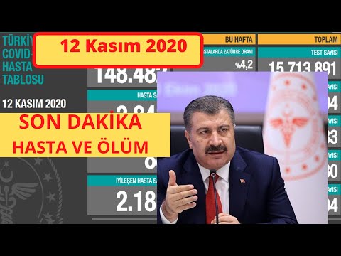 Bugünkü vaka sayısı 12 Kasım Vaka | Günlük vaka sayısı | Korona virüs vaka sayıları tablosu