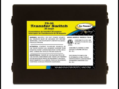 Go Power! TS-30 30 Amp Automatic Transfer Switch - Overview - YouTube