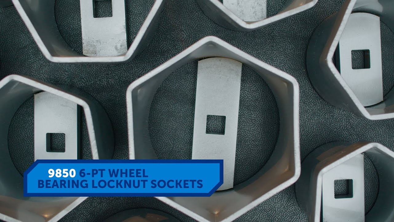 OTC Wheel Bearing Locknut Sockets With Tool Board 9850 - YouTube