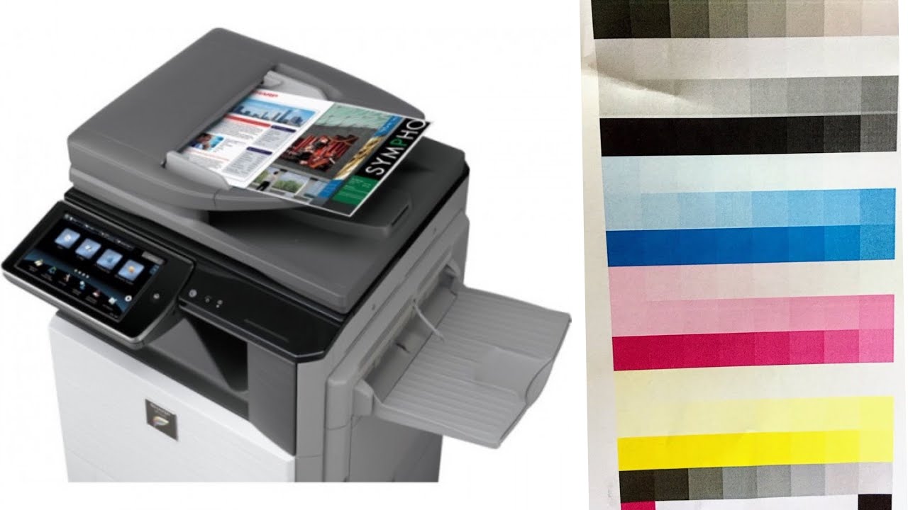 Sharp MX-3114 AUTO COLOR CALIBRATION / Sharp MX Colour Adjustment - YouTube