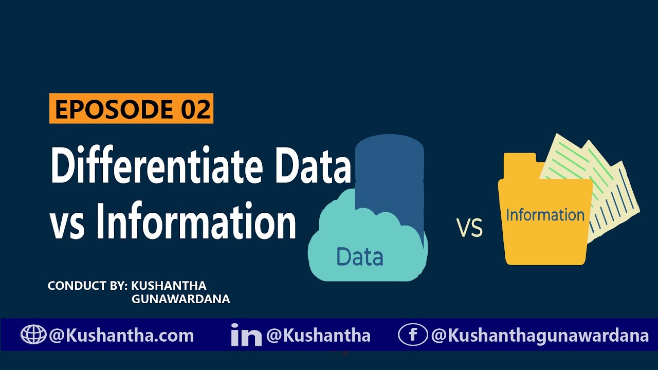 Differentiate Data Vs Information (CSCU) | EPOSODE 02 - YouTube