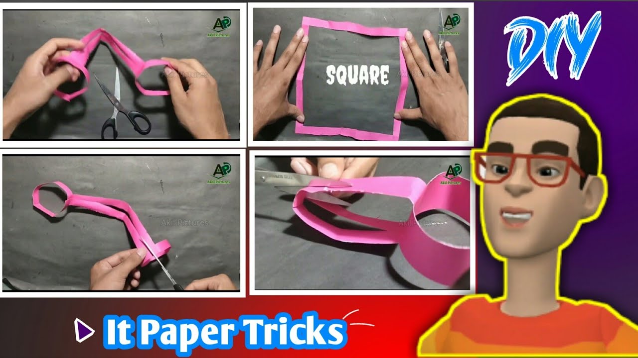 DIY it Paper Tricks | How to make a square with two thin sheets of ...