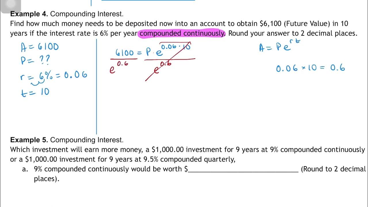 4.2* Ex. 4 Exponential and Compounding Function - YouTube