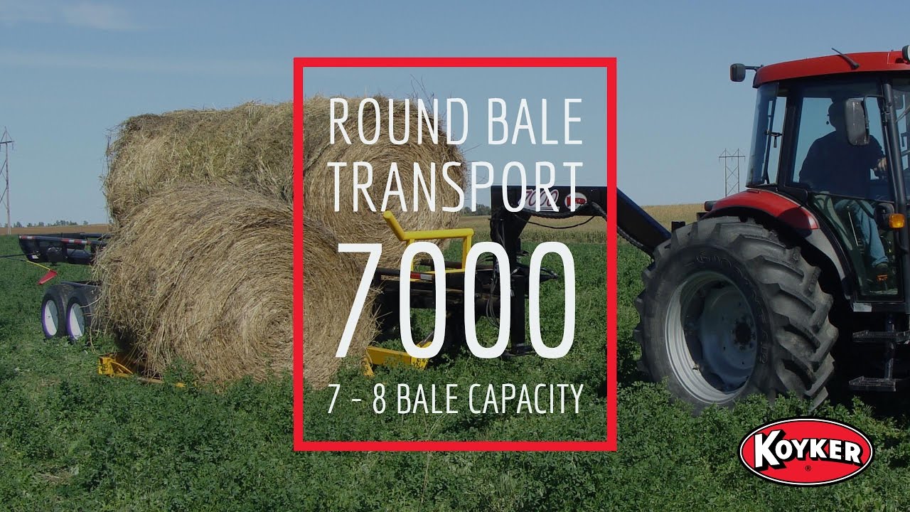 Koyker Manufacturing Round Bale Transport 7000 - YouTube
