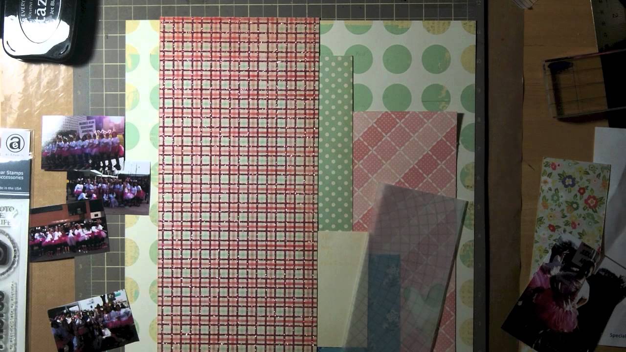scrapbook process, 2 - 12x12 layouts - YouTube