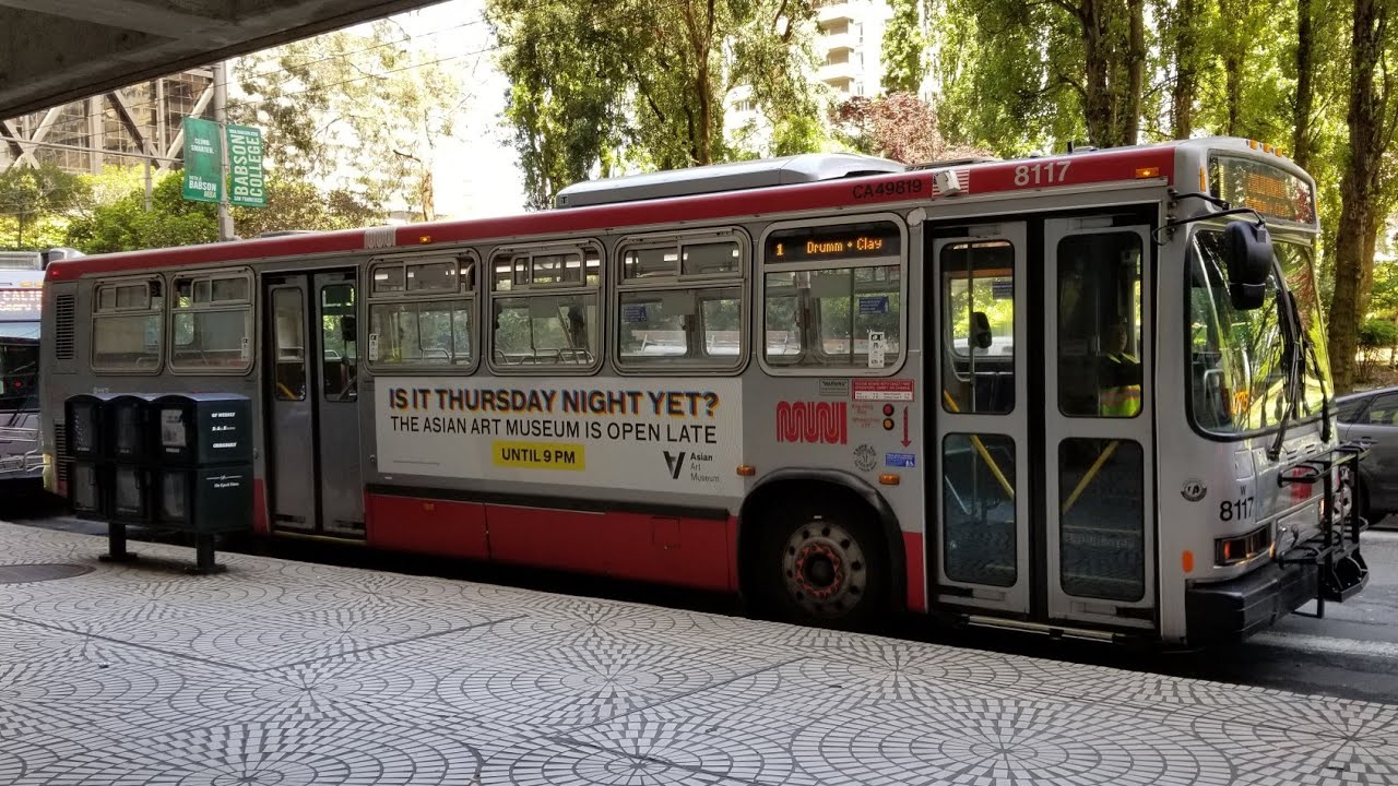 2000 Neoplan AN440A - San Francisco MUNI Bus 8117 - Route 1 California ...