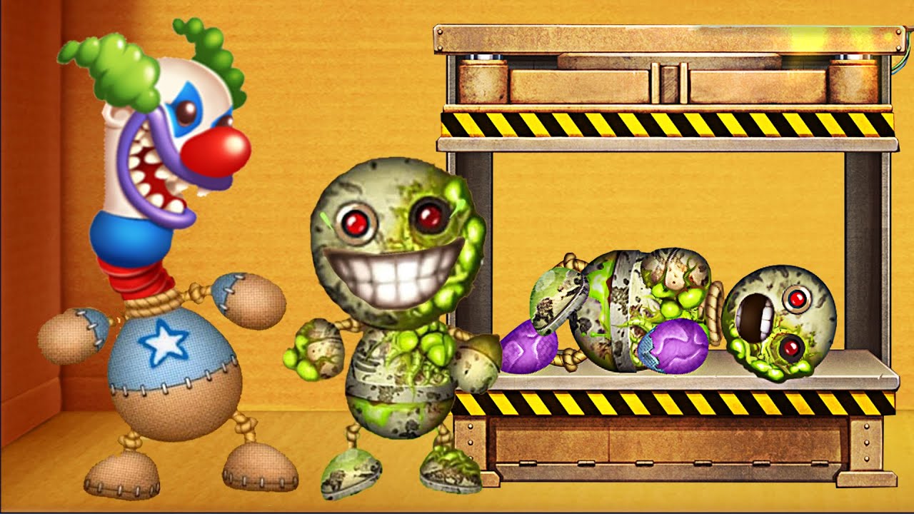 The Zombie Buddy in Machine Press | Kick The Buddy - YouTube