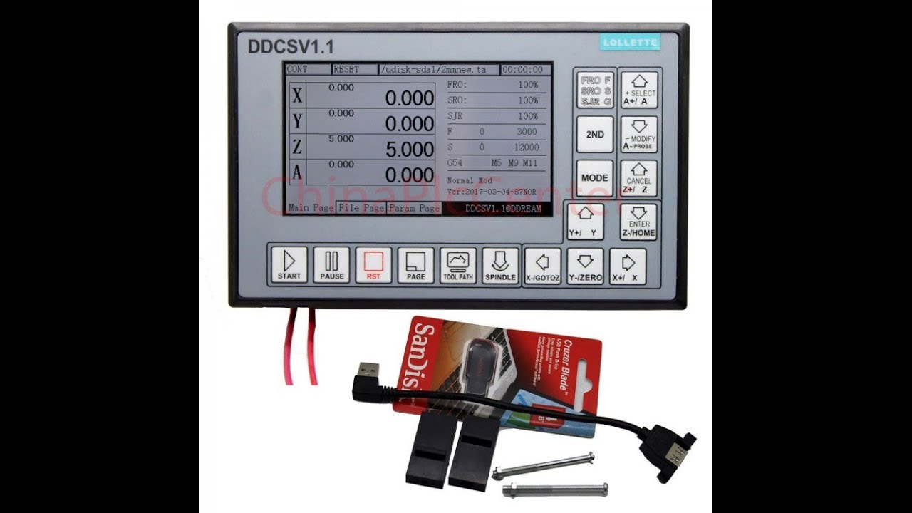 Automatic tooling DDCS1.1 Offline cnc controller - YouTube