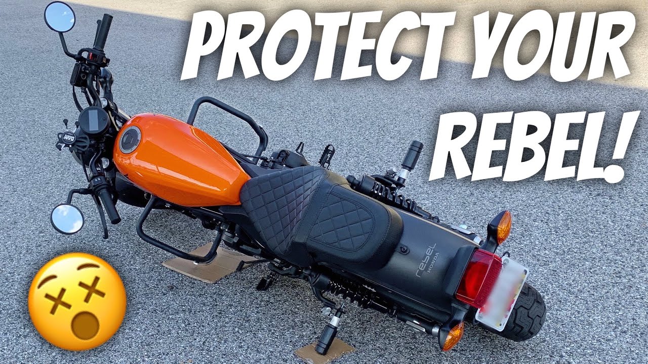 Installing An Engine Guard And Frame Sliders On My Rebel 500! (T-Rex ...