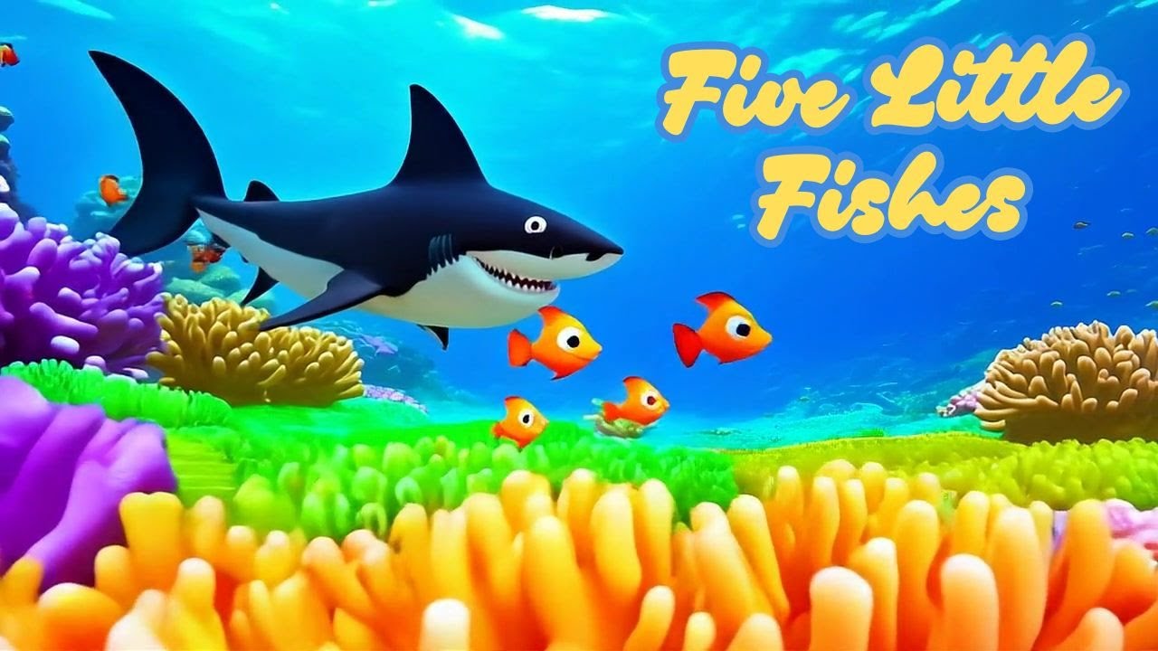 Five little Fish | Five Little Fish Swimming in the Sea | Rhymes for ...