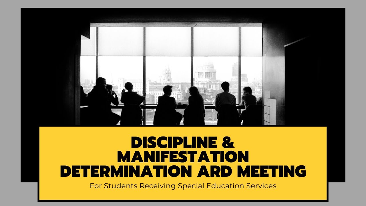 Special Education Discipline and Manifestation Determination - YouTube
