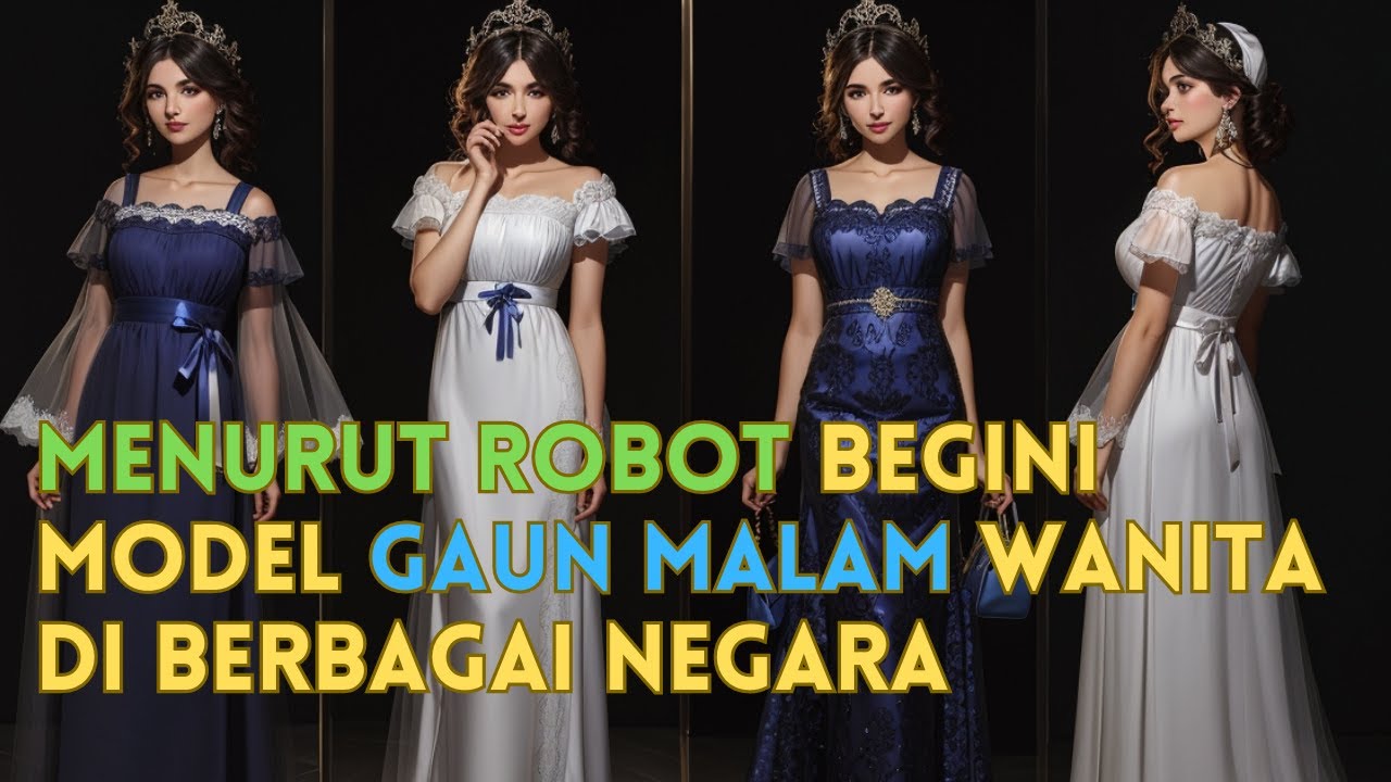 MENURUT ROBOT BEGINI MODEL GAUN MALAM WANITA DI BEBERAPA NEGARA - YouTube