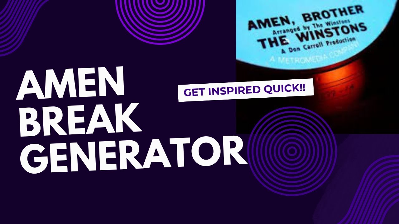 Still Searching For Drum Breaks? Amen Break Generator - YouTube