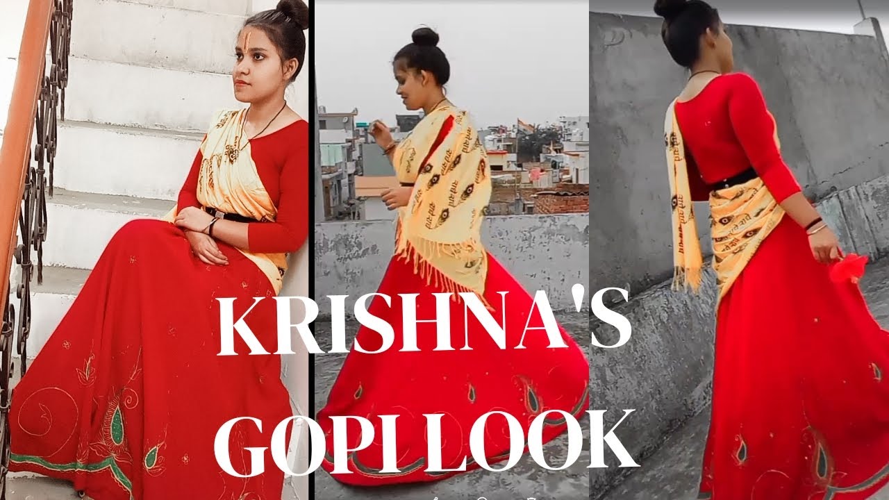 Vrindawan style Gopi makeup//how to dressup like a Gopi //#krishna's ...