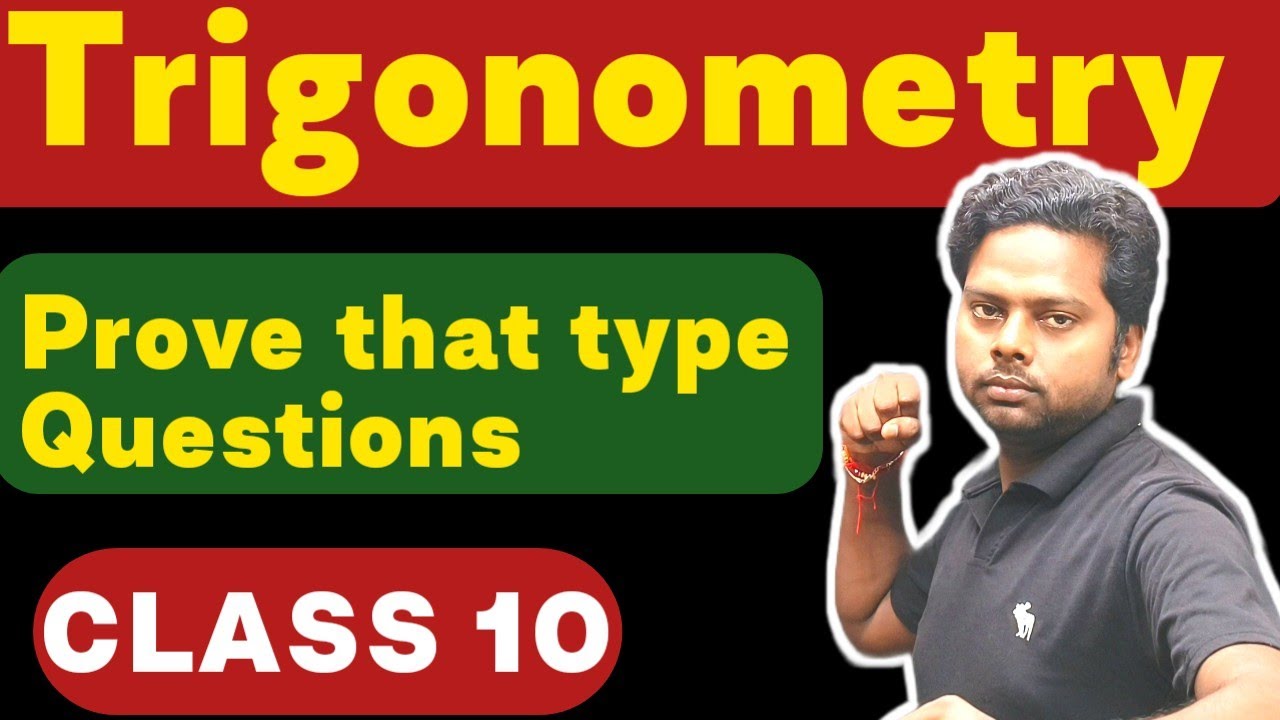 Trigonometry class 10 prove that type questions trick - YouTube