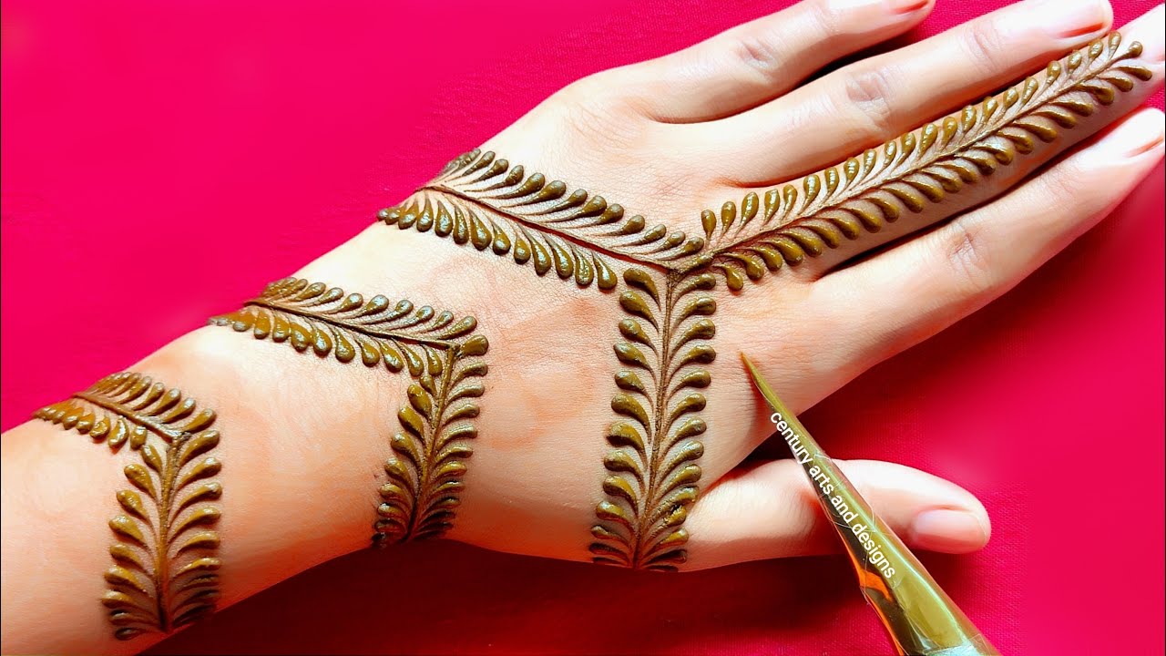 New beautiful stylish mehndi design | easy mehndi design | mehndi ka ...