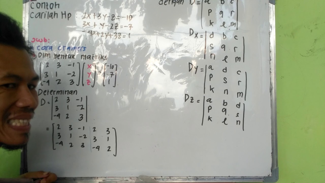 MENCARI HP SPLTV DENGAN MATRIKS(ATURAN CRAMERS) - YouTube