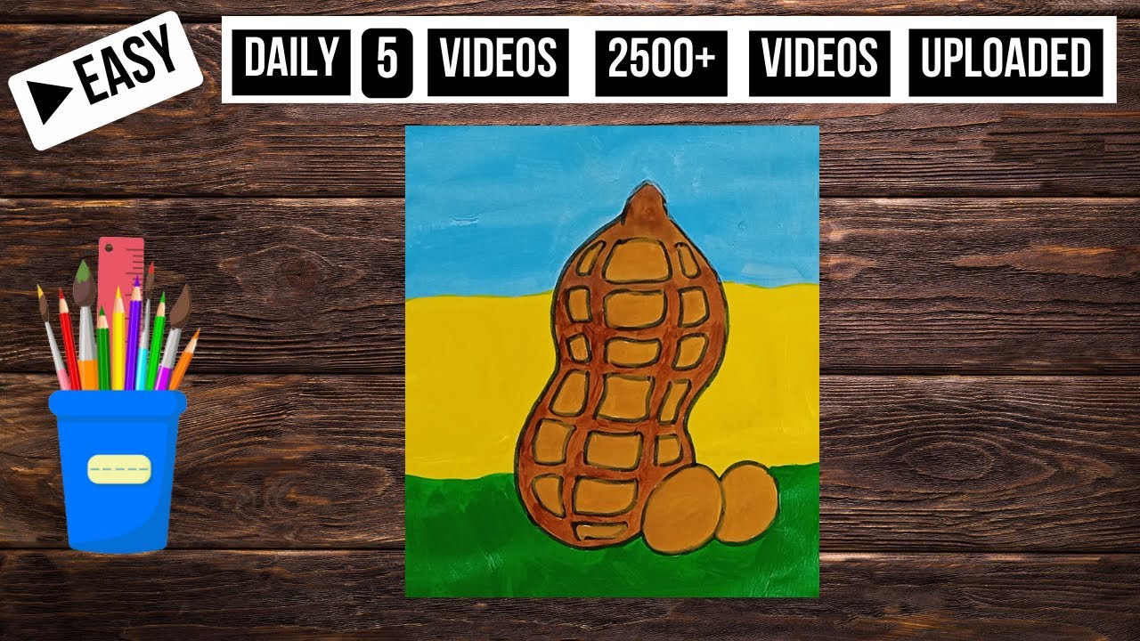 How to draw peanut | peanut drawing for kids | peanut painting | peanut ...