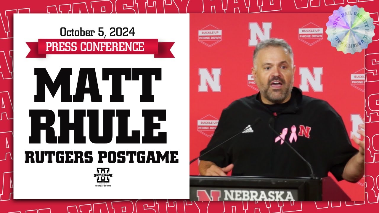 Matt Rhule Press Conference | Huskers Outlast Rutgers in Lincoln - YouTube