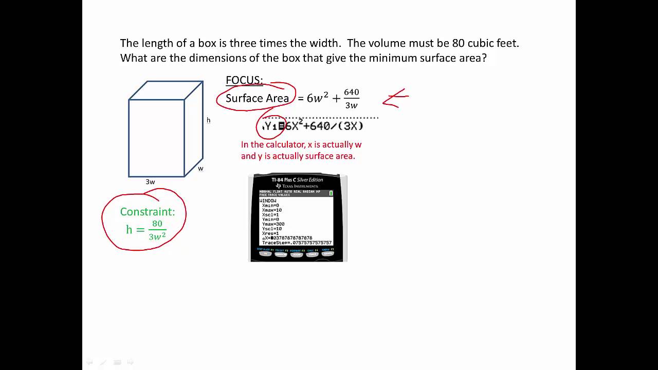 Minimum Surface Area For A Box YouTube Minimum Surface Area For A Box YouTube