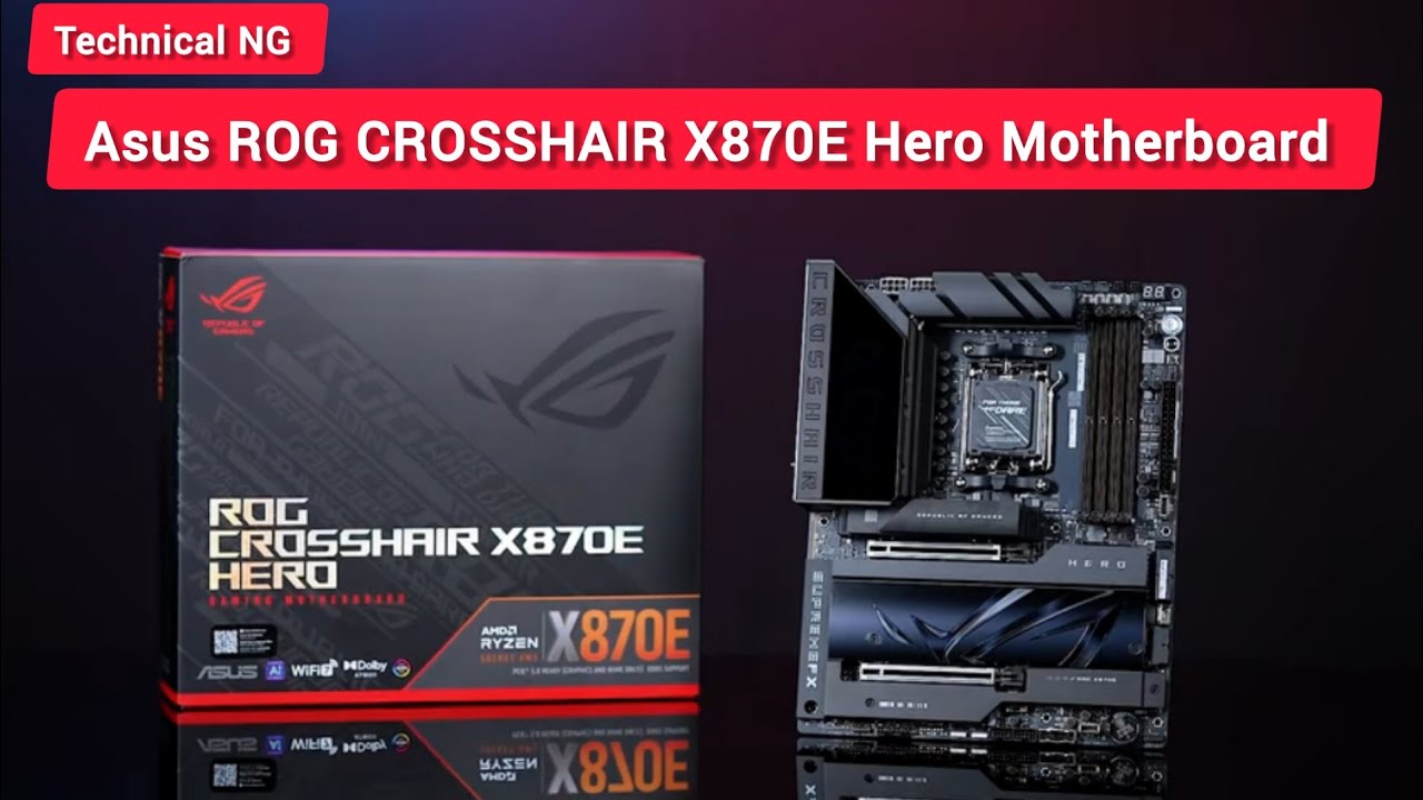 ASUS ROG CROSSHAIR X870E HERO AMD MOTHERBOARD SPECS AND PC BUILD 🤩 ...
