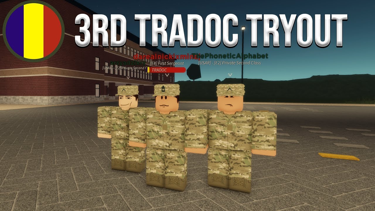 Attending TRADOC Tryout For The 3rd Time | ROBLOX Fort Martin - YouTube
