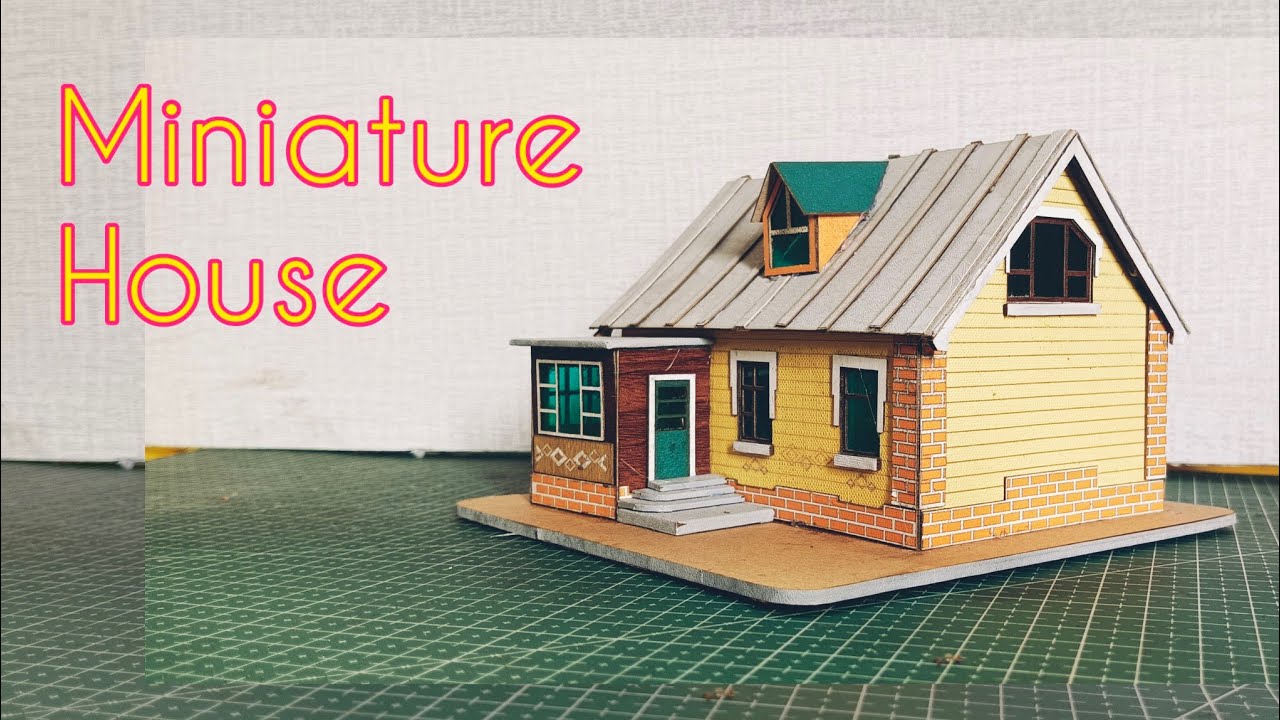 DIY Miniature Cardboard House - YouTube