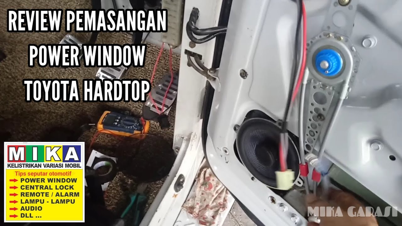 Review pemasangan power window Toyota hardtop - YouTube