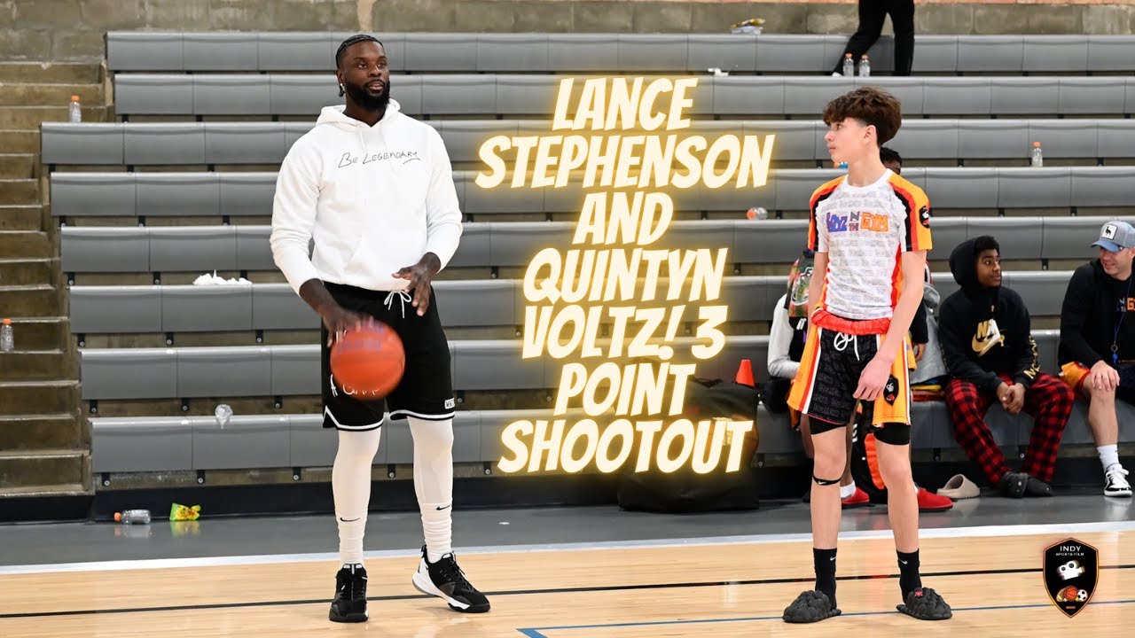 quintyn voltz and lance Stephenson have a 3 point shootout!! - YouTube