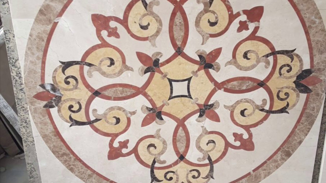 Waterjet marble design - YouTube