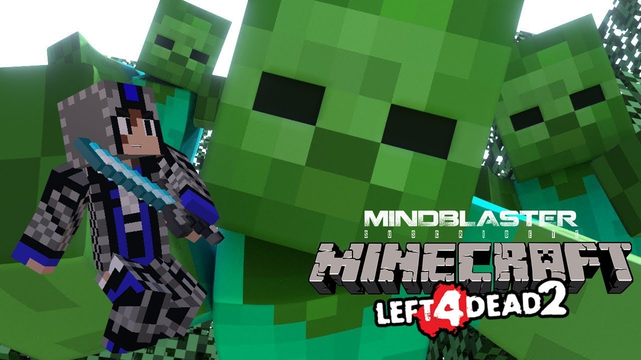 Acabemos con los zombies. Left 4 dead 2. Minecraft Mod. - YouTube