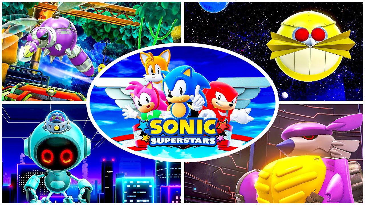Sonic Superstars - All Bosses & All Endings (Story Mode, Trip's Story ...