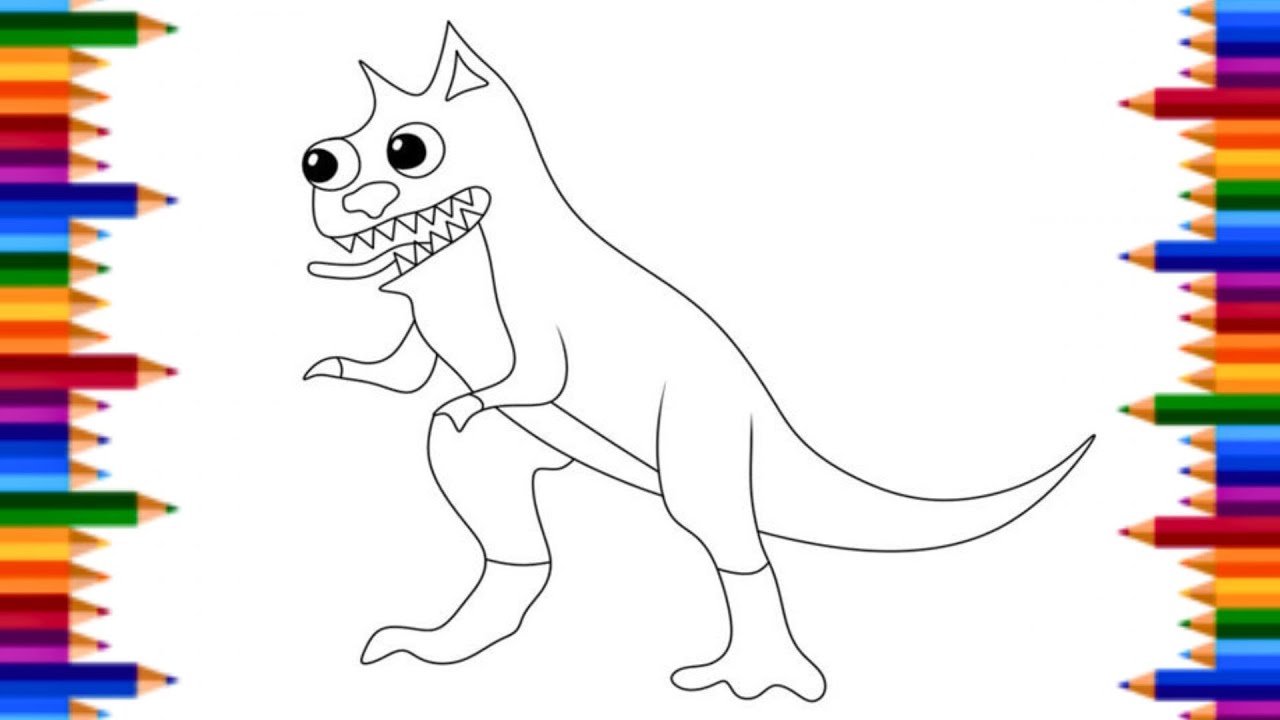 Kittysaurus from Garten of Banban - Coloring Page - YouTube