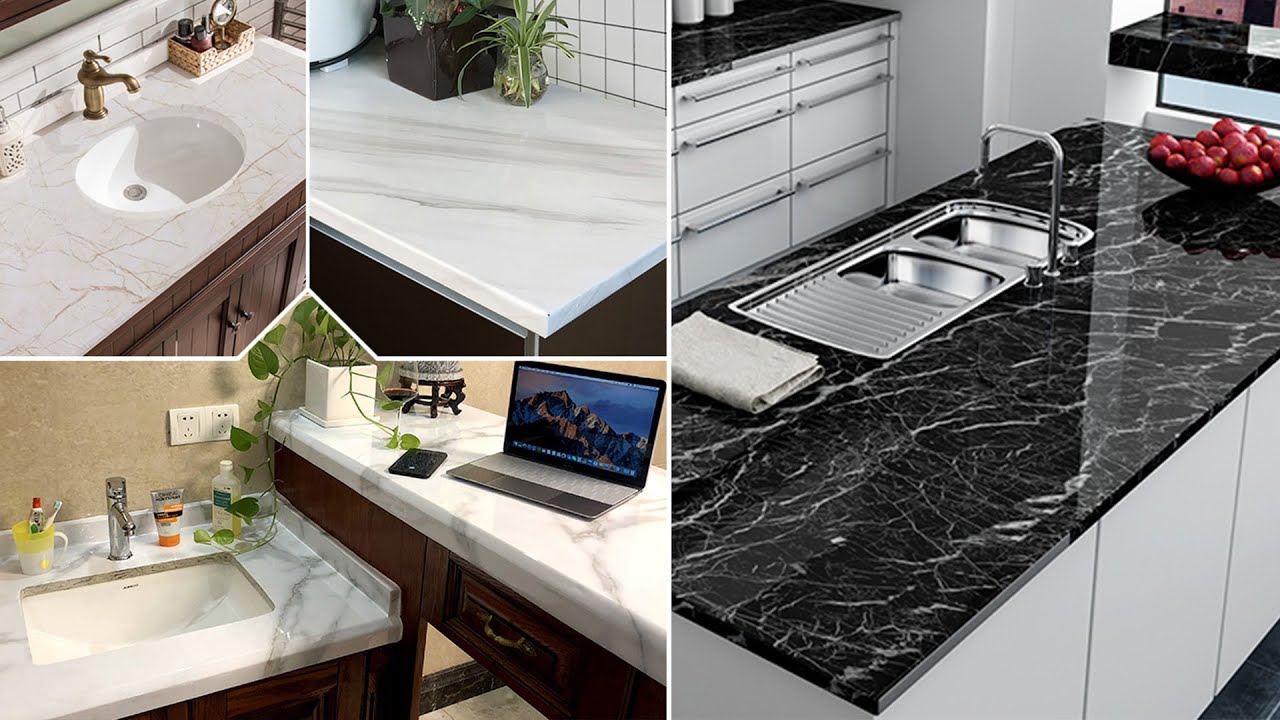 DIY Marble Sticker Wallpaper ——Quick and Easy - YouTube