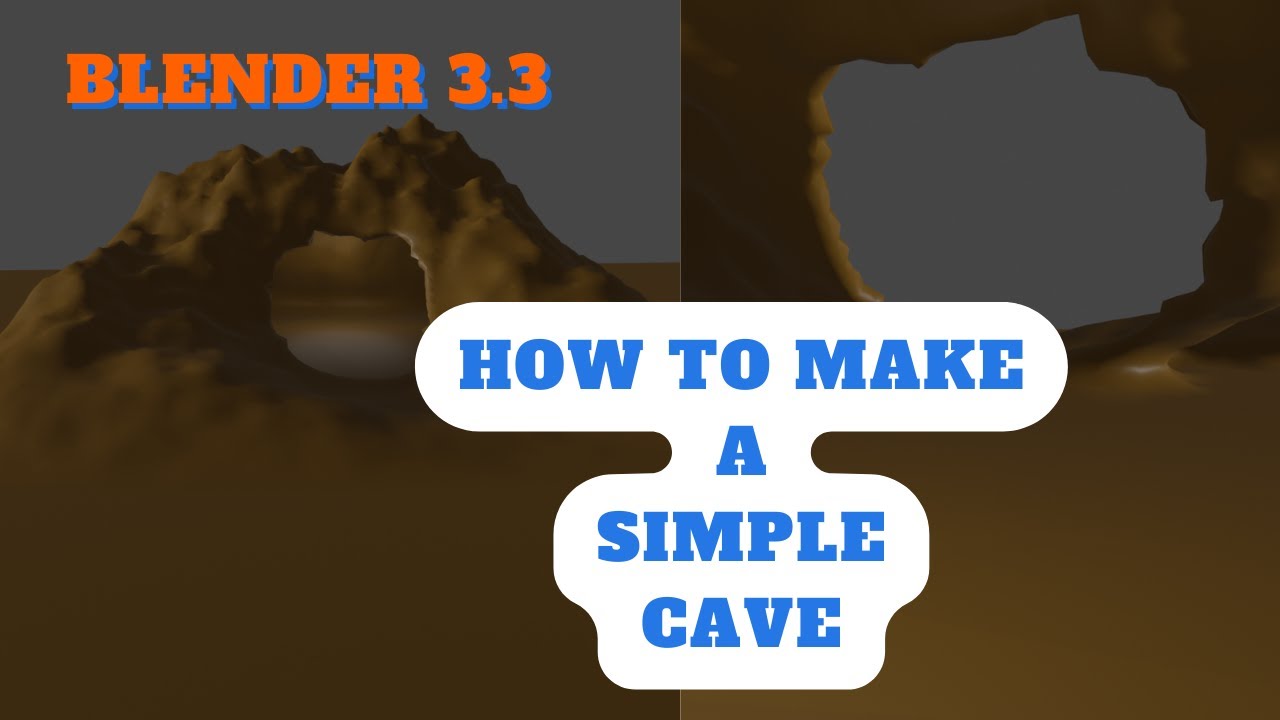 How to make a simple cave part 1 | Blender 3.3 - YouTube