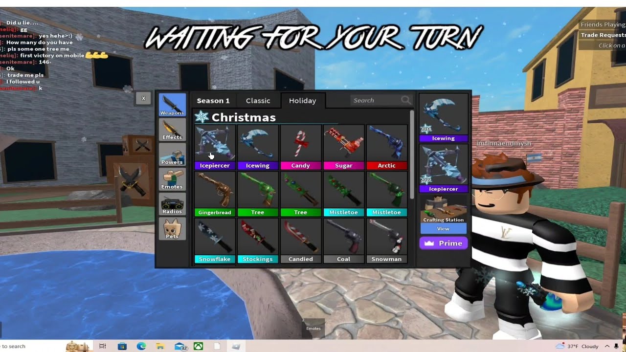 Murder Mystery 2 - Spending over 6000 Robuxs on Ice Piercer - Roblox ...