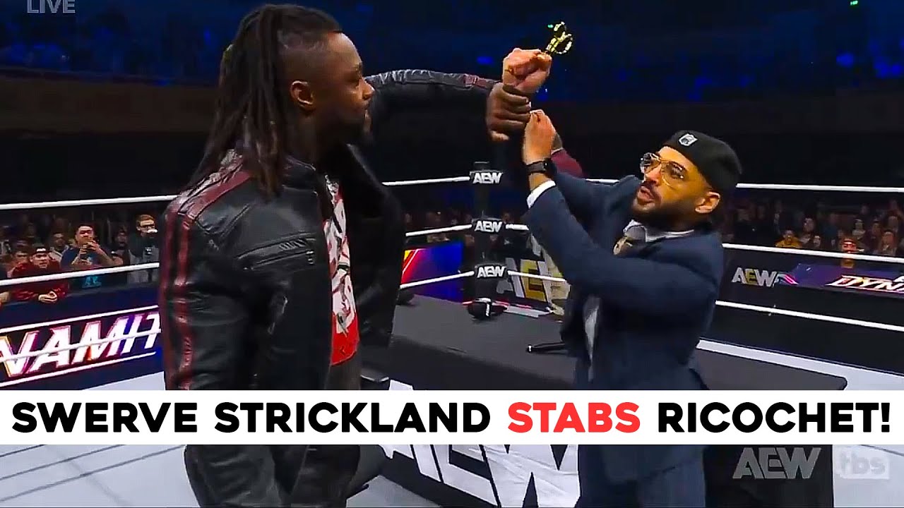 Swerve Strickland STABS Ricochet in Chaotic AEW Dynamite Segment! - YouTube