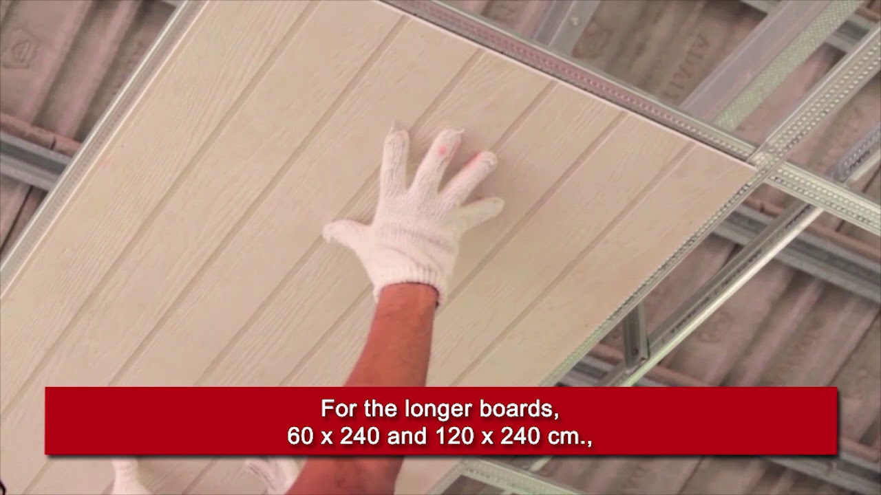 Installation of Diamond Board for Ceiling Work - YouTube