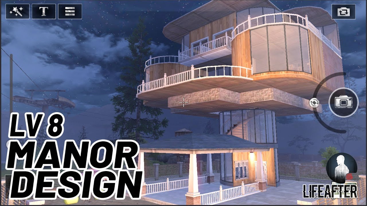 LifeAfter Manor Design🏠: LV 8 Sky Manor with Circular Staircase - YouTube