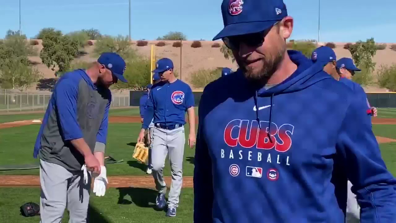 Cubs pitchers at workout - Cubs 2020 Spring Training - YouTube