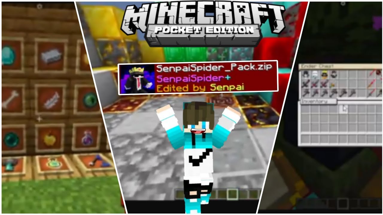 Senpai Spider 1 million Special Texture Pack For Minecraft PE !! 🤯 ...