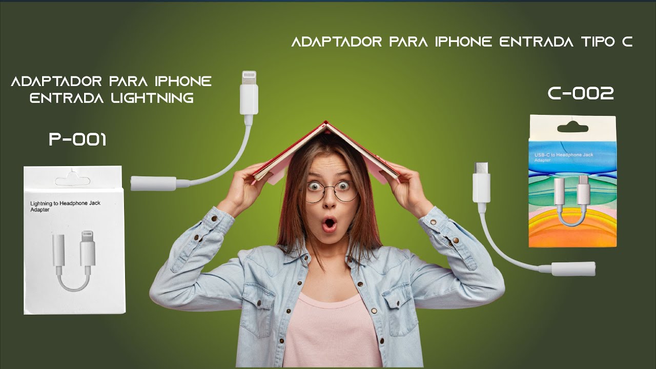 Adaptadores para iphone entrada Lightning a plug 3.5mm y tipo C a plug ...