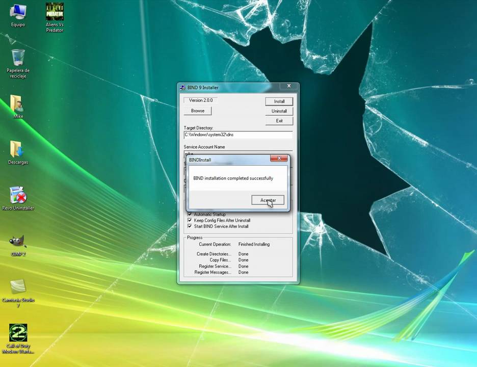 BIND 9 en Windows 7 (1ª parte) - YouTube