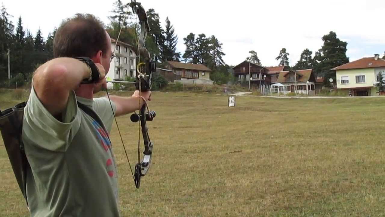 Compound bow shooting, 50m - YouTube