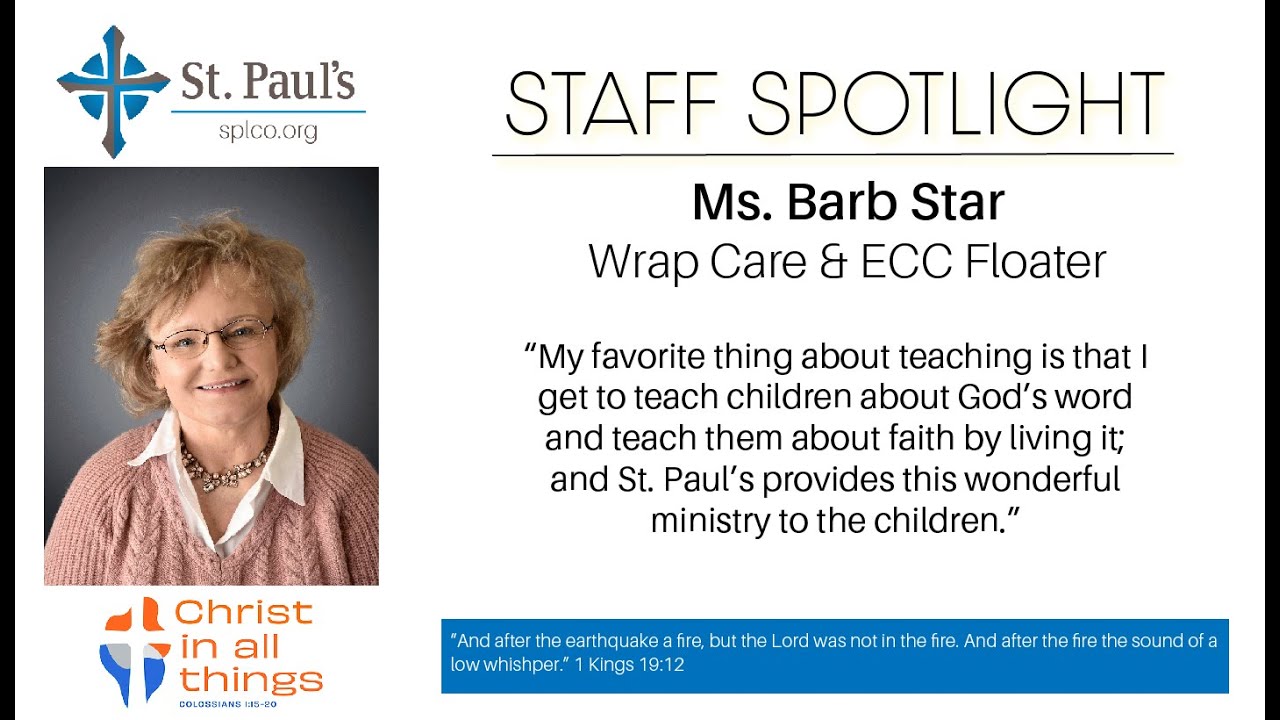 Staff Spotlight: Ms. Barb Star - YouTube