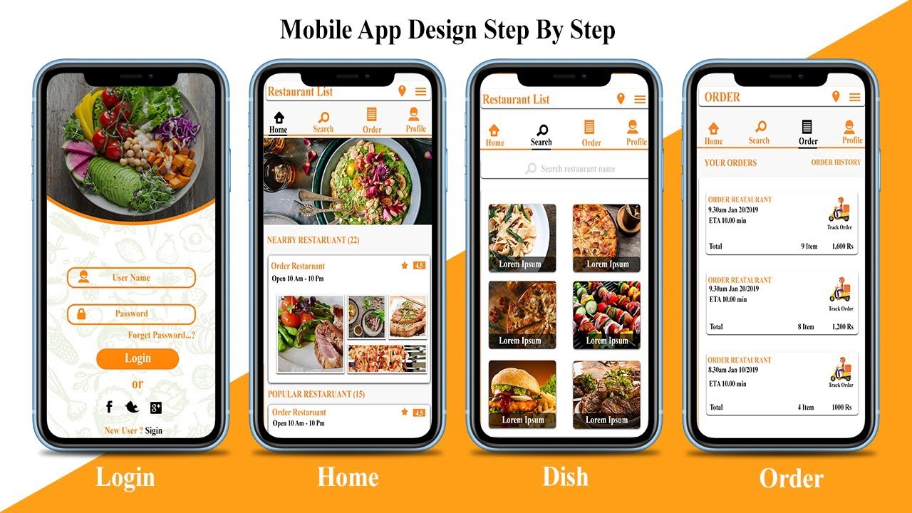 #4 Mobile App Design in Photoshop cc - Order page Design - YouTube